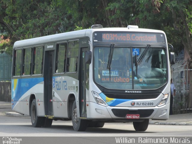 Rio Ita RJ 152.699 em Niterói por Willian Raimundo Morais - ID:5894551 - Ônibus Brasil